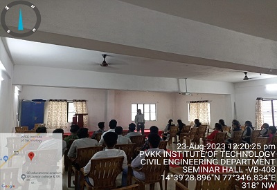 SeminarHall:CIVIL - PVKK Institute of Technology