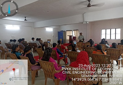 SeminarHall:CIVIL - PVKK Institute of Technology